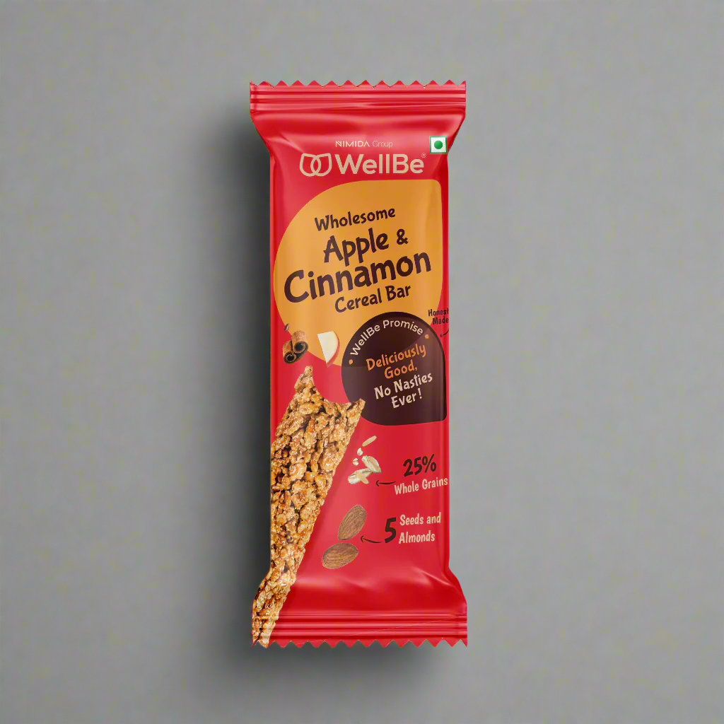 WellBe Wholesome Apple and Cinnamon Bar 30g – WellBeFoods