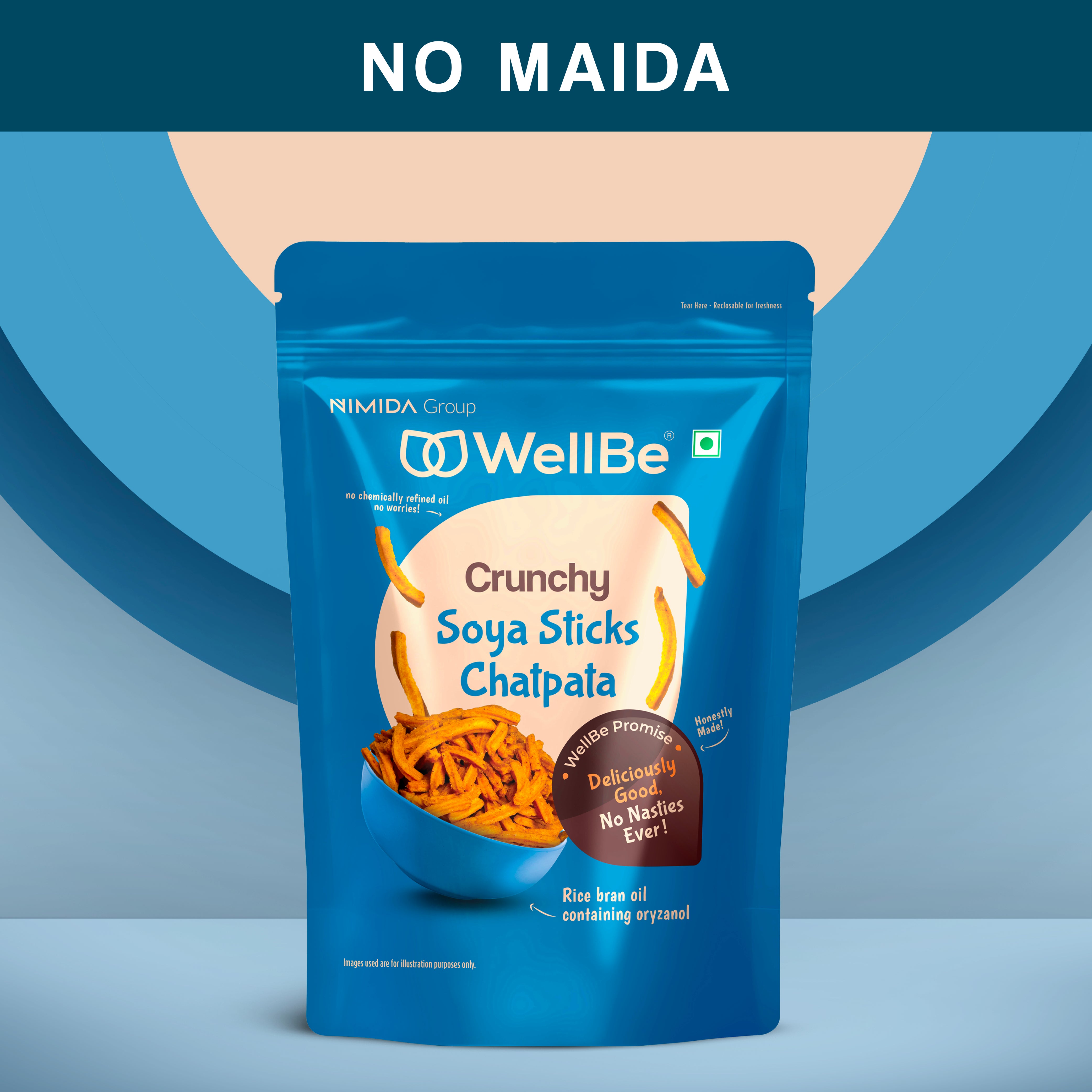 WellBe Soya Sticks Chatpata 110g – WellBeFoods
