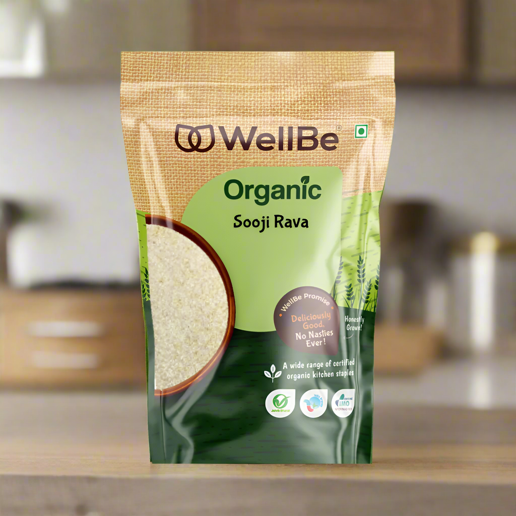 WellBe Organic Sooji Rava 1kg – WellBeFoods